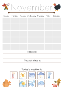 Daily Calendar Practice Sheets for Preschool and Elementary – Free ...
