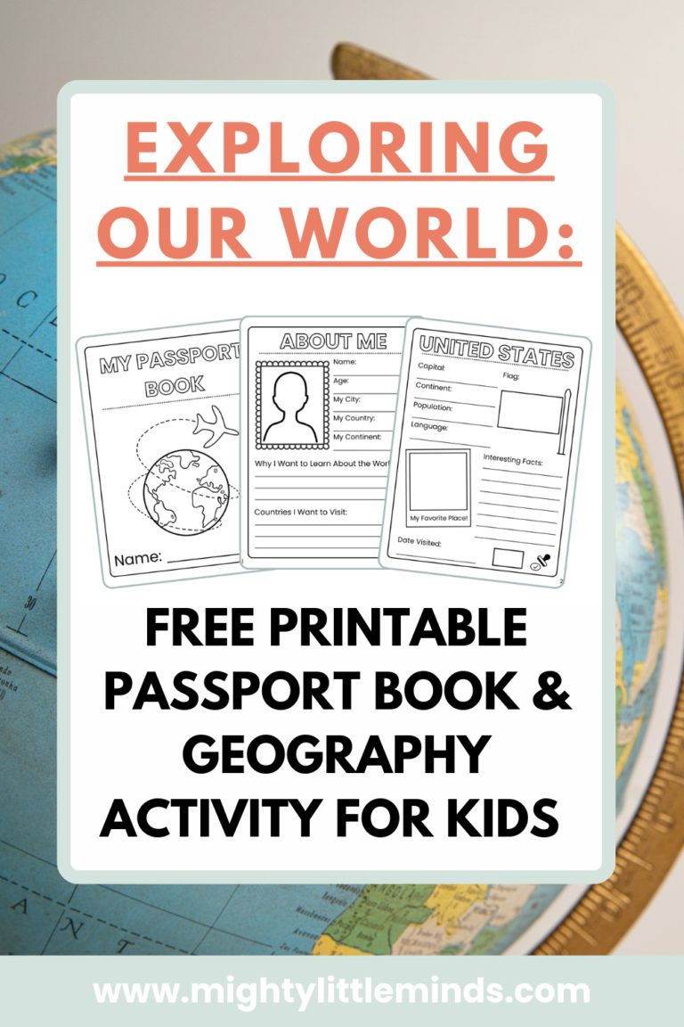 Exploring Our World – Free Printable Passport Book Activity